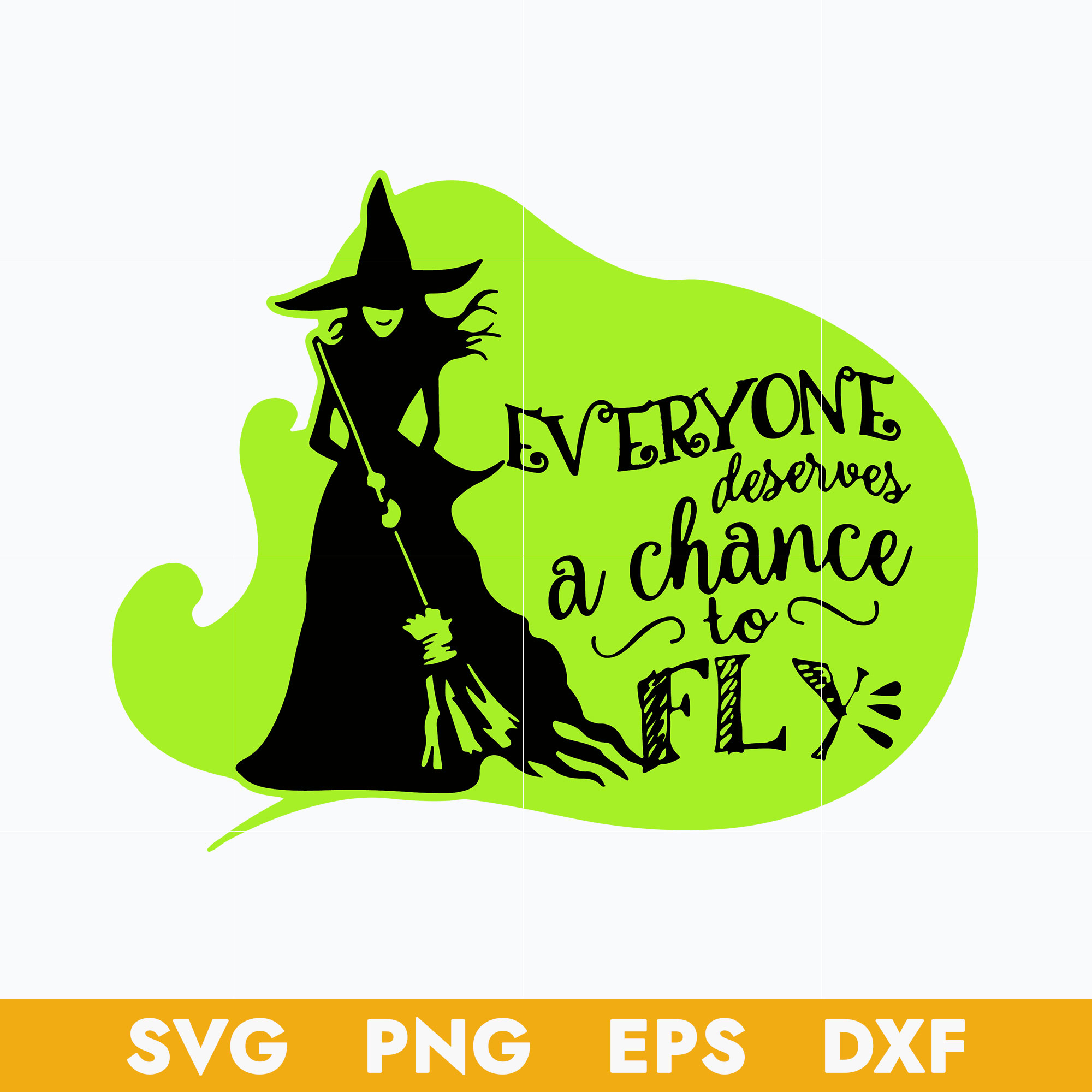 Everyone Deserves A Chance To Fly Witch Broom Svg, Halloween | Inspire ...
