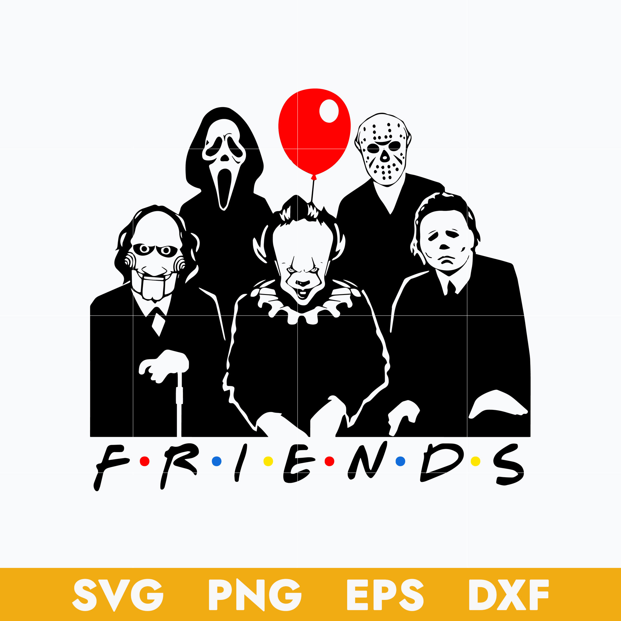 Friends Horror Movie Creepy Svg, Friend Horror Halloween Svg | Inspire ...