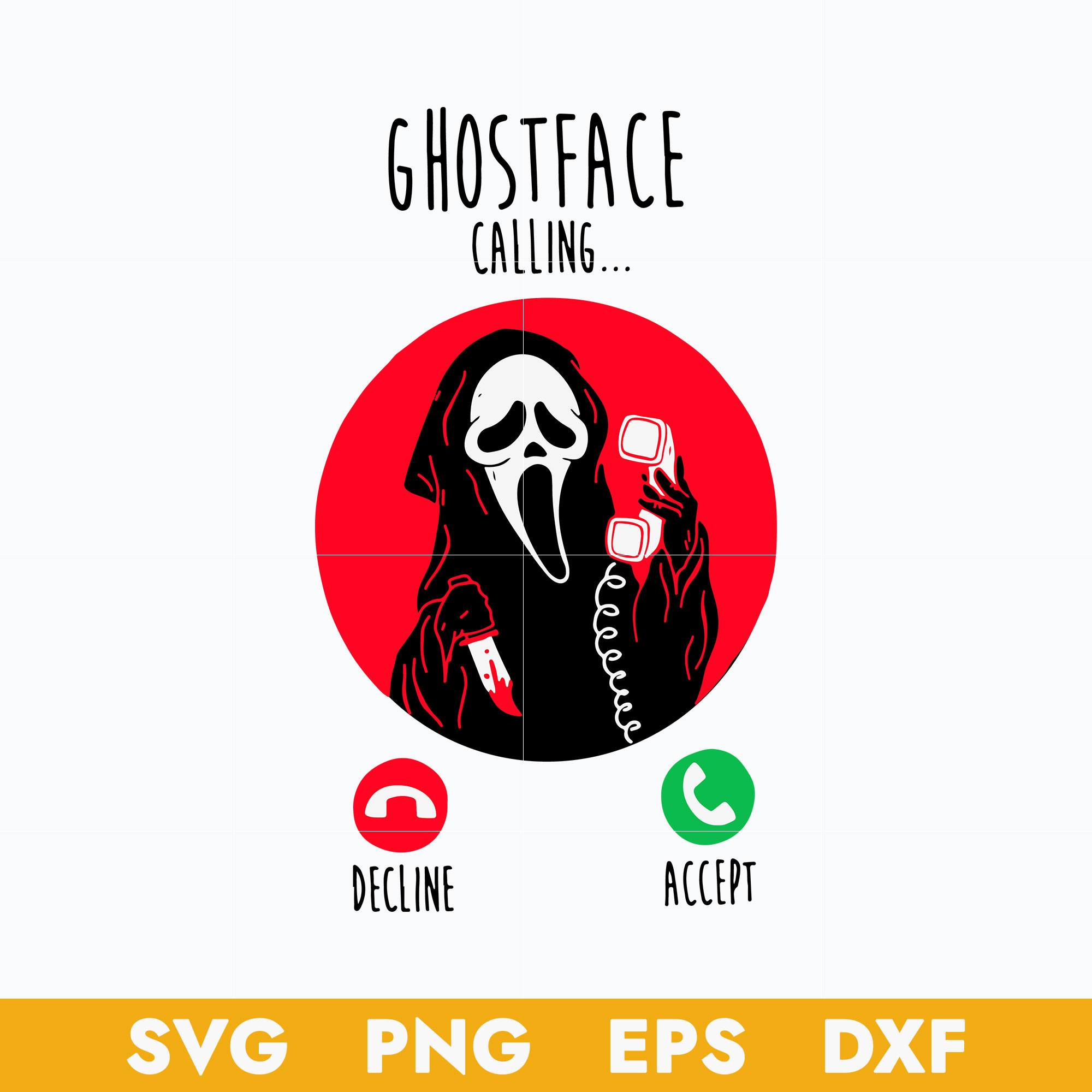 Ghostface Calling Halloween Svg, Halloween Svg, Png Dxf Eps | Inspire ...