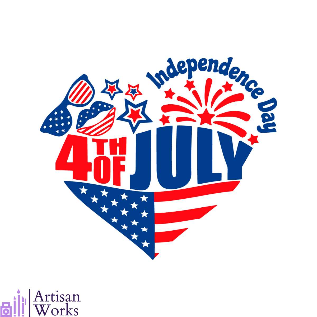 Happy Independence Day SVG American Flag SVG Cricut File | Inspire Uplift