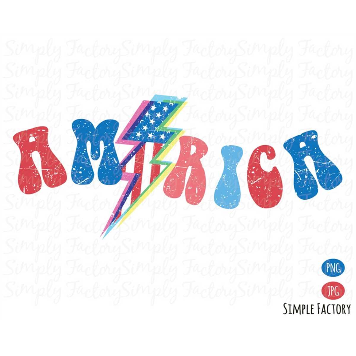 Retro America Lightning Flag Png, American Patriotic Png, 4t | Inspire ...