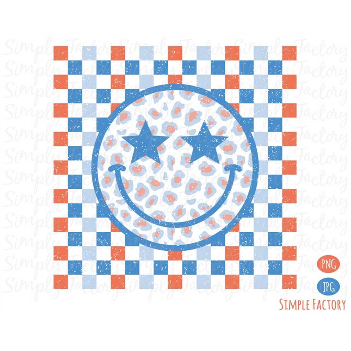 American Checkered Smiley Face Png, Smiley face Png, 4th of - Inspire ...