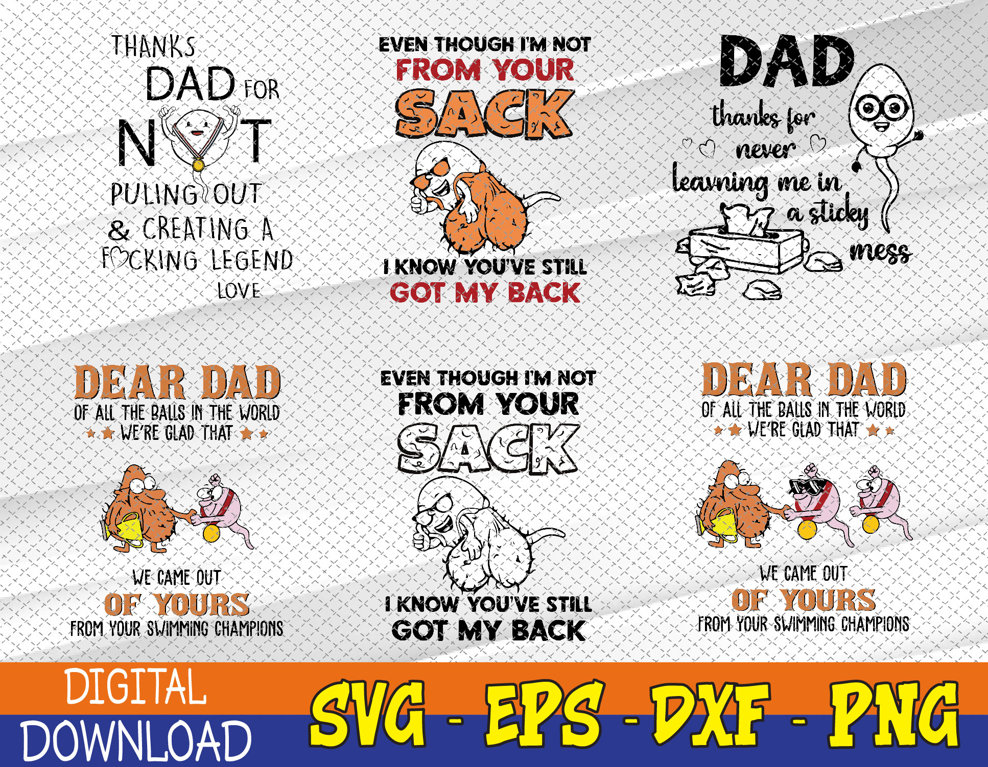 Father's Day Bundle Svg, Eps, Png, Dxf, Digital Download | Inspire Uplift
