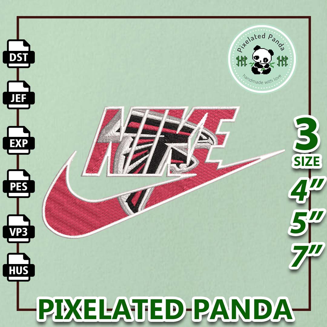 NIKE NFL Atlanta Falcon Logo Embroidery Design, NFL Logo Spo | Inspire ...