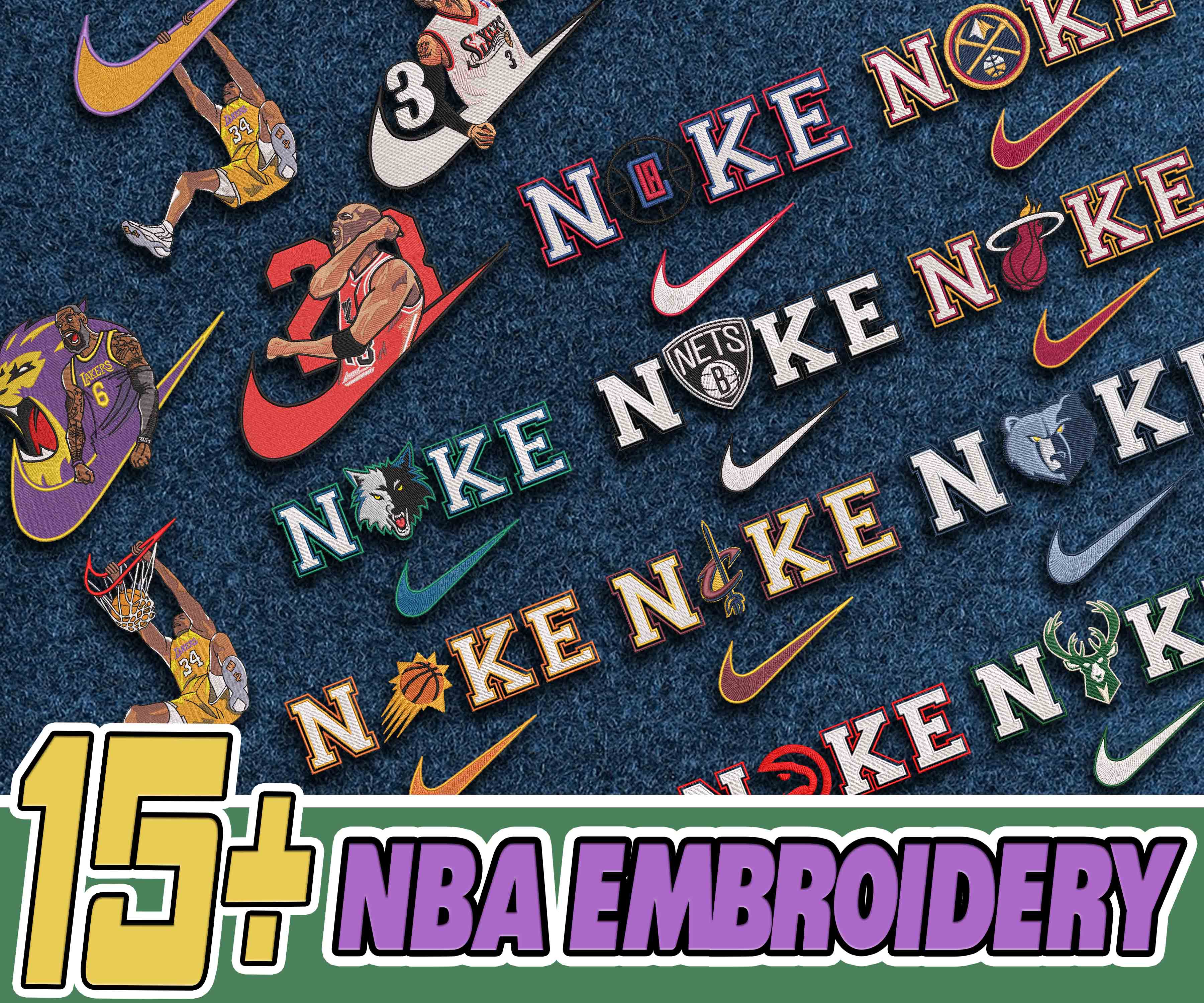 15 NBA Custom Brand Logo Embroidery Bundle, NBA Basketball L | Inspire ...