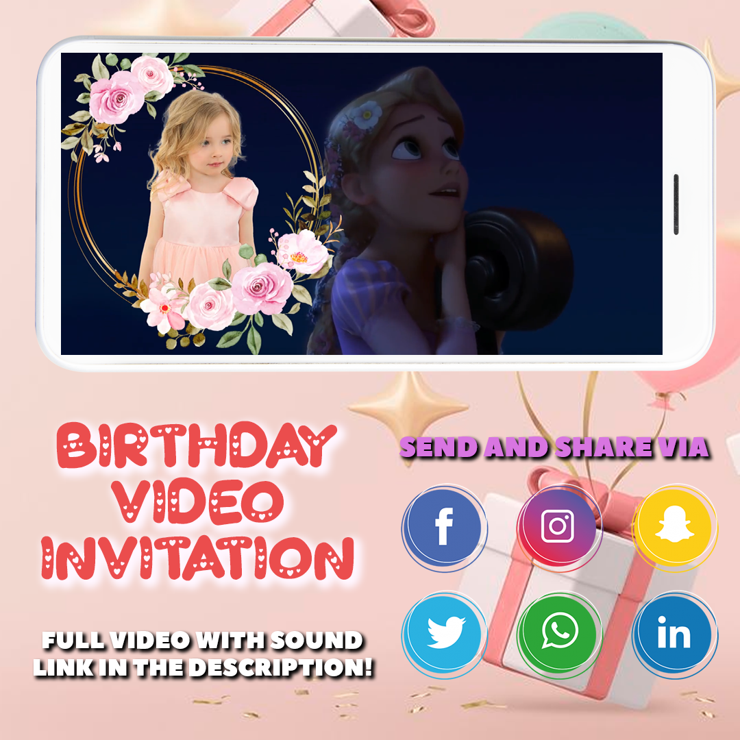 Tangled Invite, Tangled Party invite, Tangled Invitation, Ta | Inspire ...