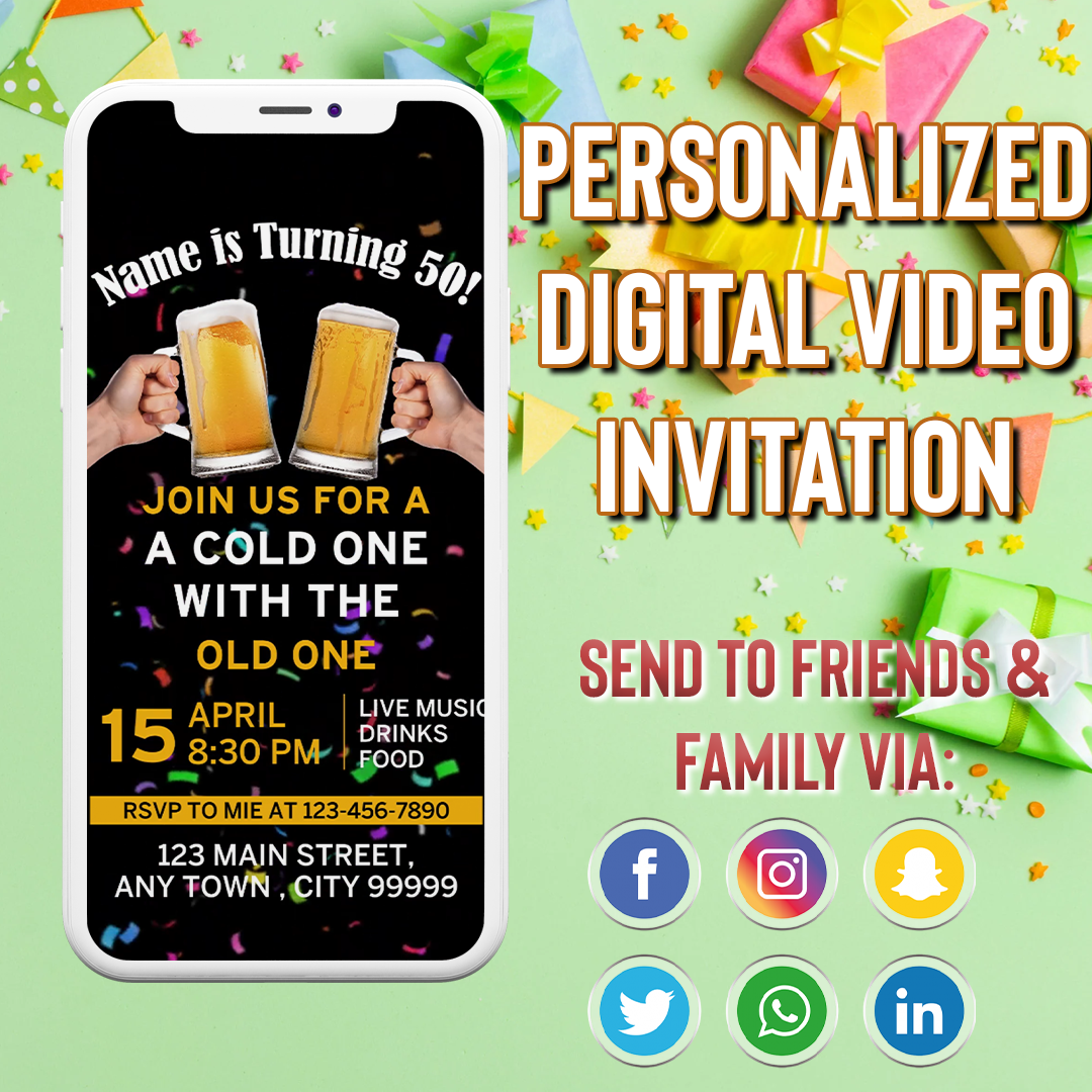 Funny Animated Video Birthday Party Invitation, Simple DIY E - Inspire ...