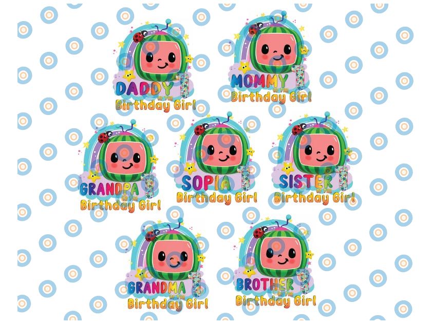 Personalized Coco melon birthday Png, Customized Cocomelon B | Inspire ...