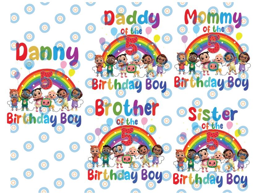 Cocomelon Personalized Name And Ages Birthday Png, Cocomelon | Inspire ...