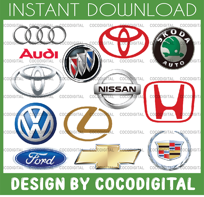 12 Car Brands Logos Svg, Car Cutting File, Car Logos SVG, Ca | Inspire ...