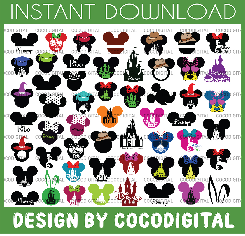 DISNEY SVG Bundle, Mickey SVG, Minnie svg, Disney svg, Disne | Inspire ...