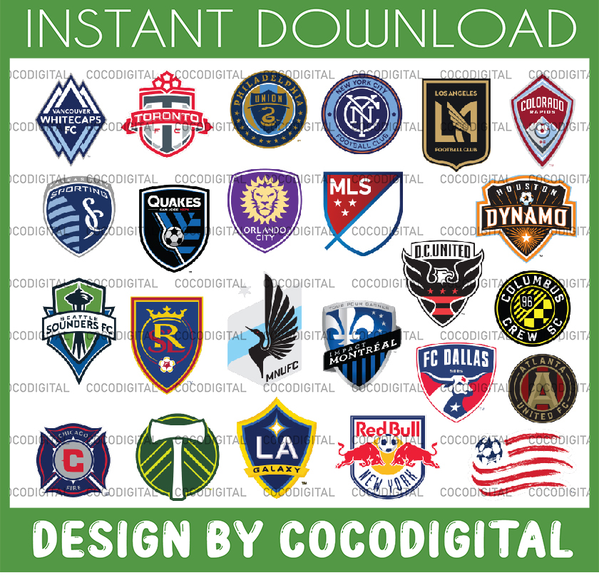 MLS Soccer League Logo SVG Bundle Vector Printable Logo Cut | Inspire ...