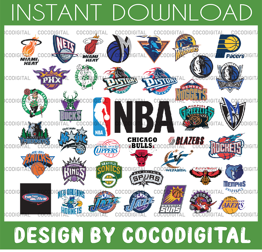 NBA Logo Bundle SVG, Nba Svg, Basketball svg, Png, Svg, Jpg, | Inspire ...