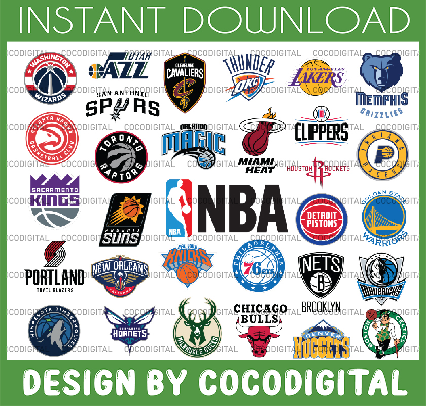 NBA Logo Bundle SVG, Nba Svg, Basketball svg, Png, Svg, Jpg, | Inspire ...