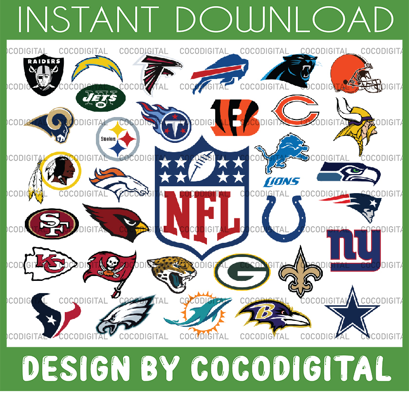 NFL Teams SVG Football Svg Nfl Svg All Nfl Teams Svg Nfl Log | Inspire ...
