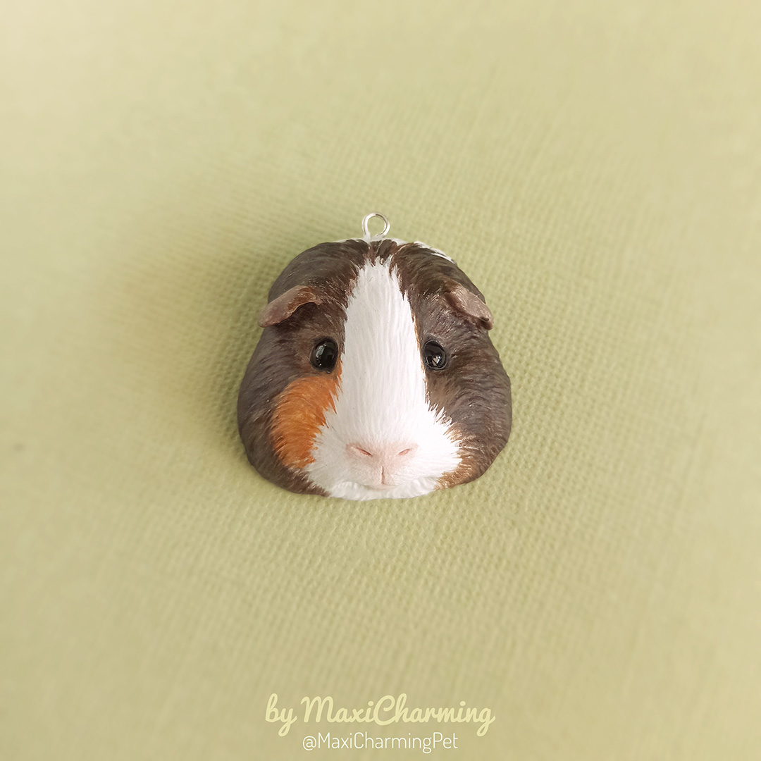Custom guinea pig face pendant necklace | Inspire Uplift