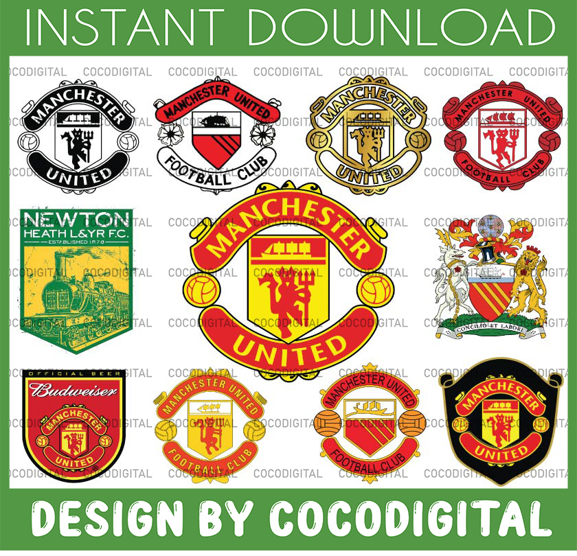 Manchester United Sticker Png Bundle, Digital File,PNG desig - Inspire ...