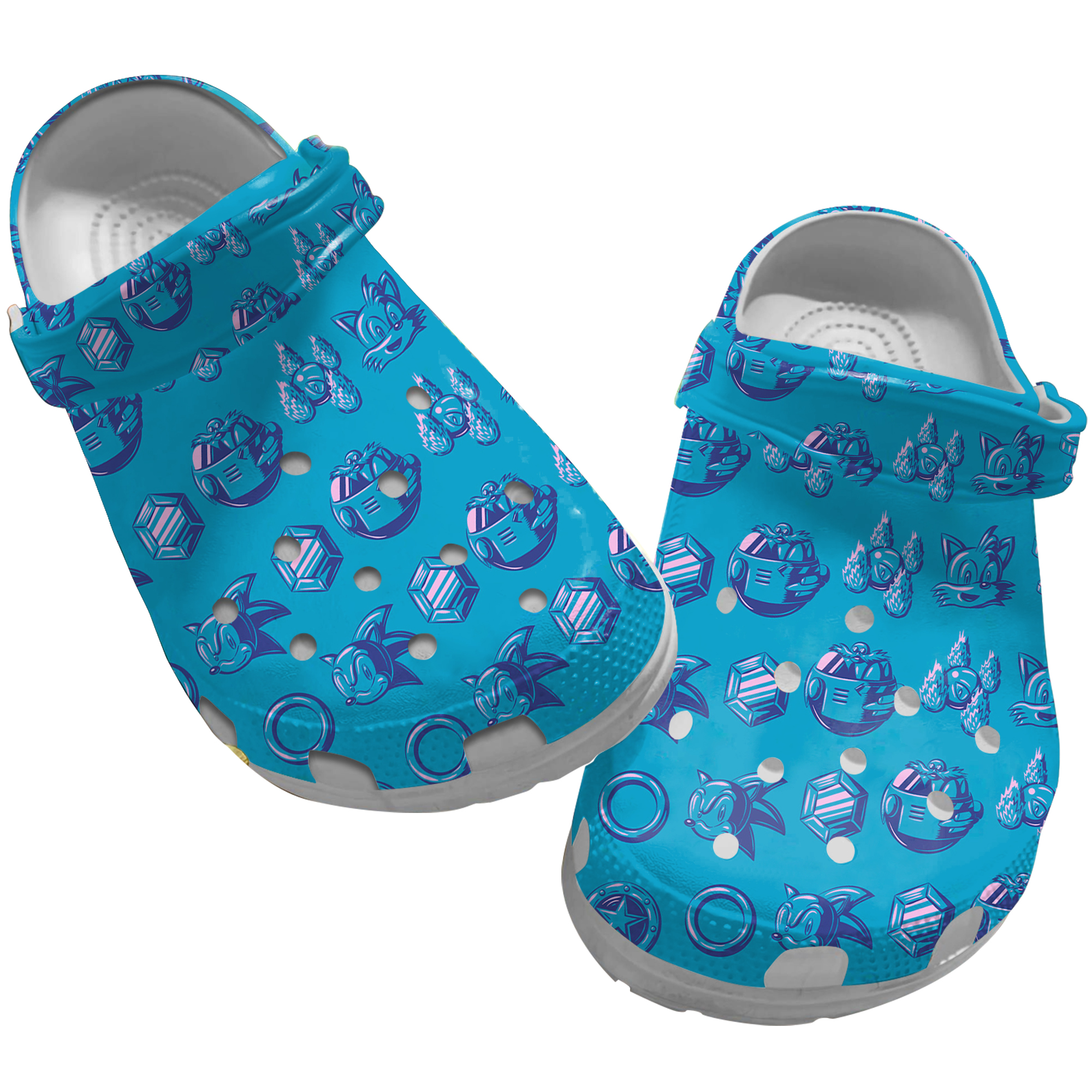 Sonic the Hedgehog Crocs, Sonic the Hedgehog Clog Shoes Unis | Inspire ...