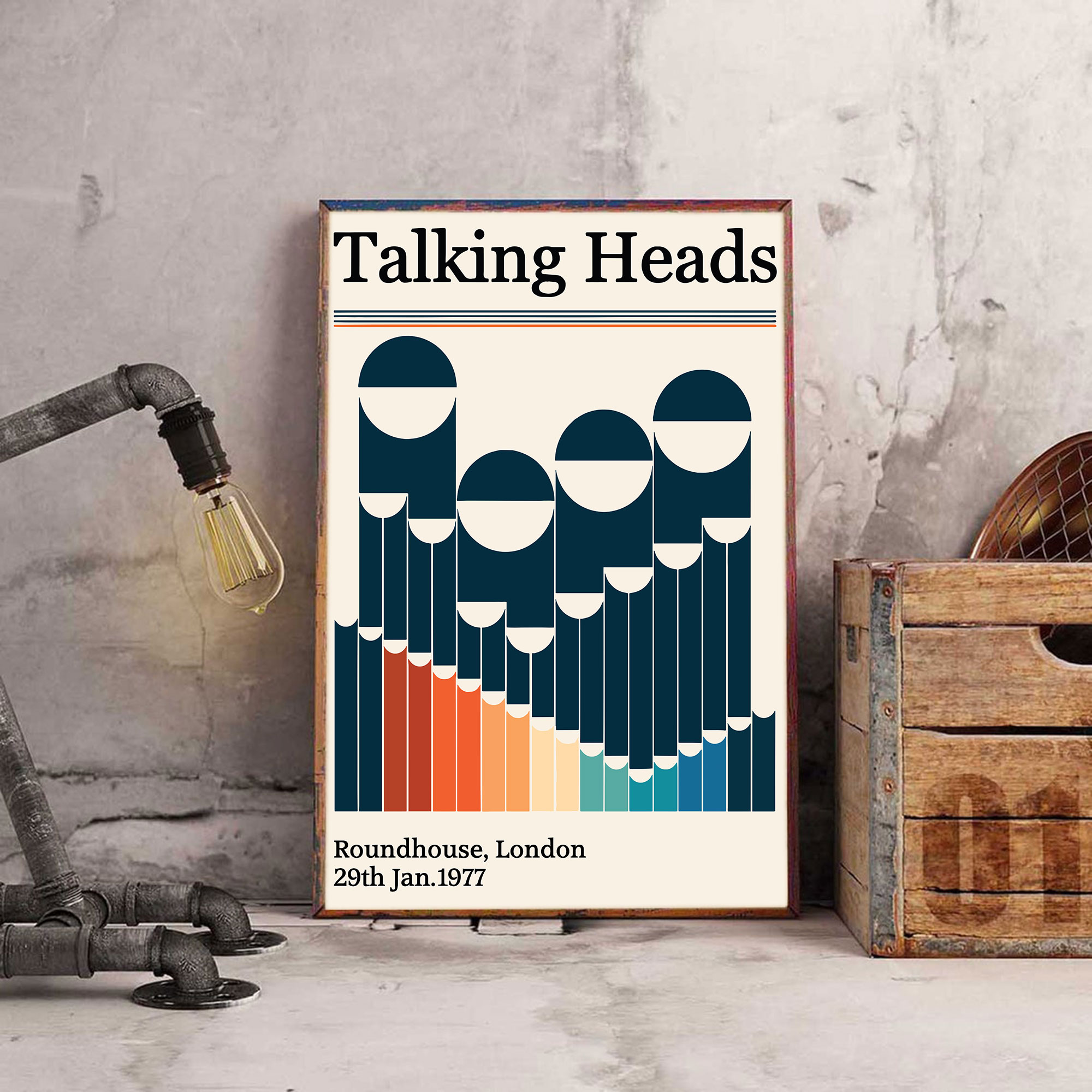 Talking Heads Poster, Artistic Heads Poster, Band Poster, Mu | Inspire ...