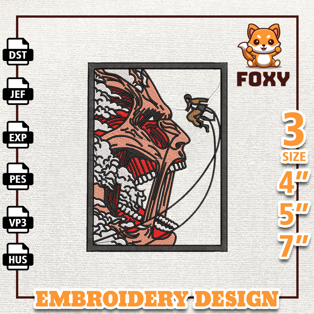 AOT Anime Design, Anime Embroidery Design, Anime Machine Emb - Inspire ...