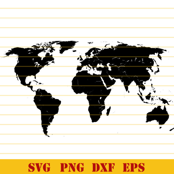 World map svg World map silhouette world map vector svg png | Inspire ...