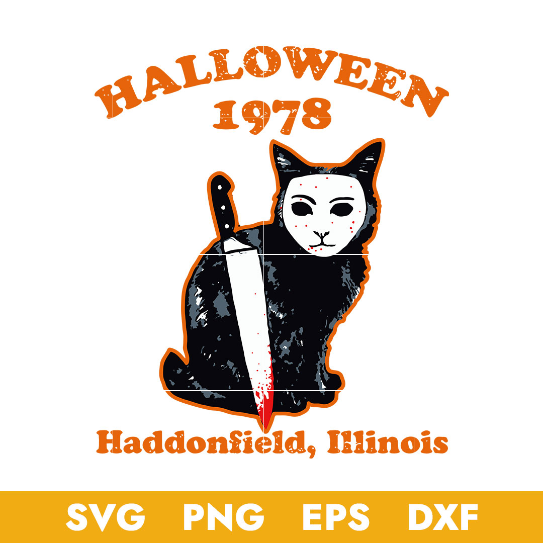 Killer Cat Halloween 1978 Svg, Halloween Svg, Png Dxf Eps Di | Inspire ...