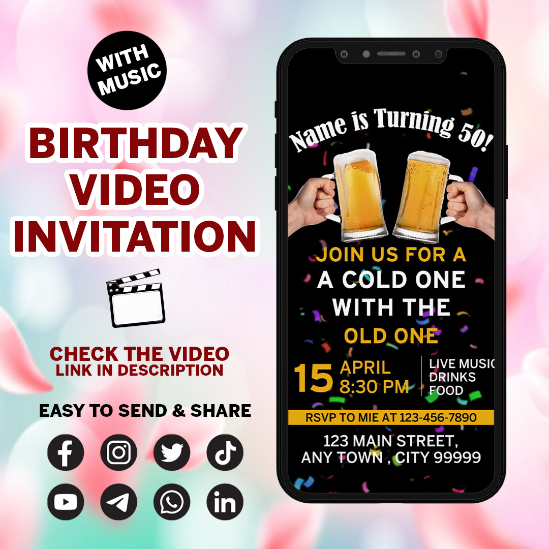 Funny Animated Video Birthday Party Invitation, Simple DIY E | Inspire ...