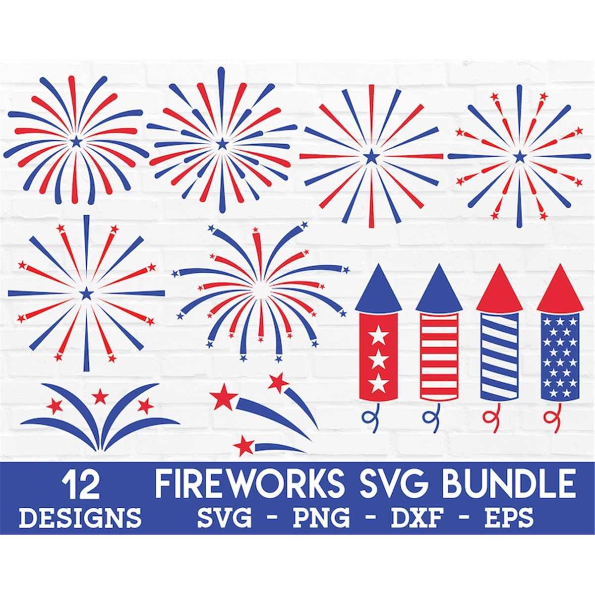Fireworks SVG Bundle - 4th of July Fireworks SVG, Firecracke - Inspire ...