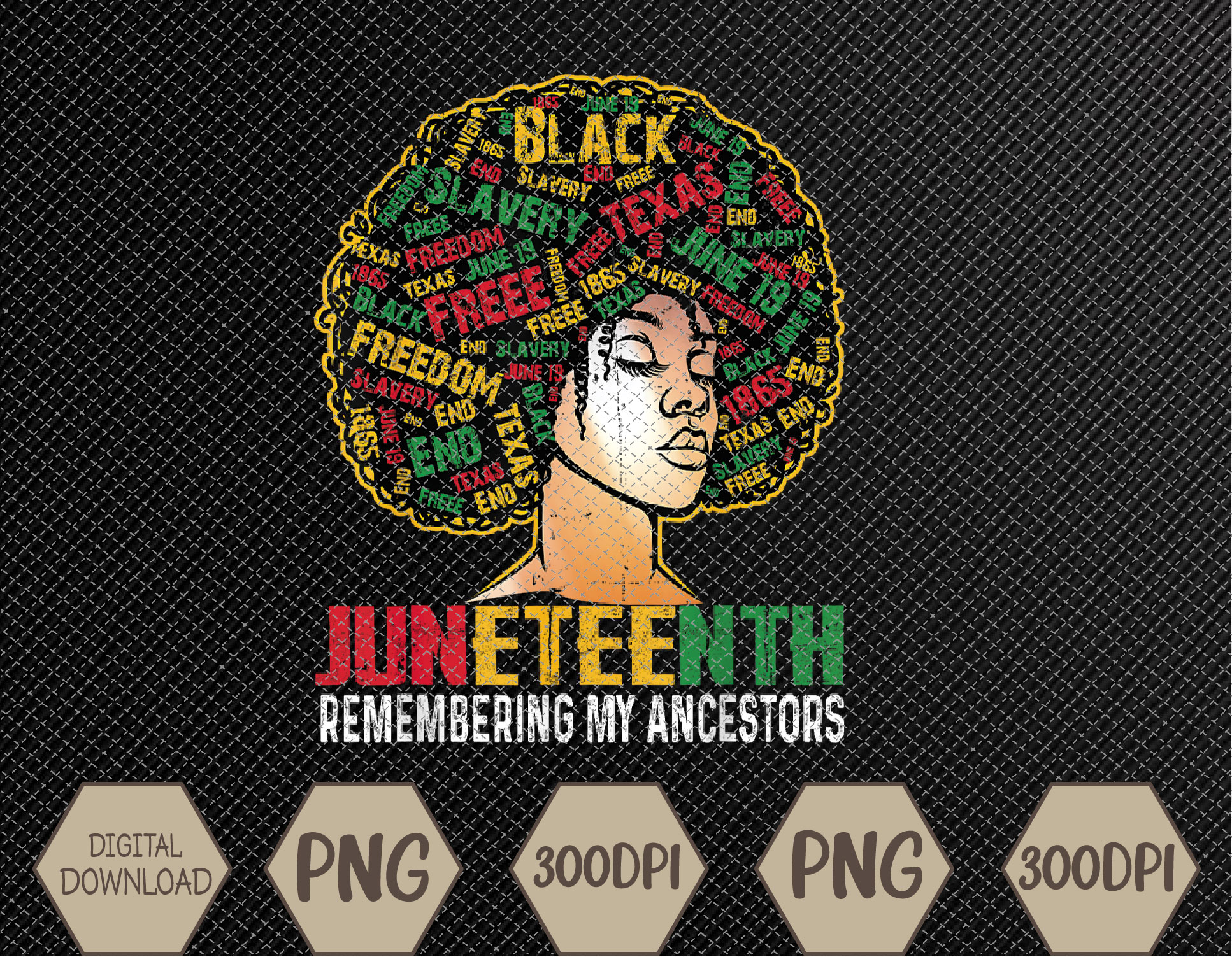 Juneteenth Loc'd Hair Remembering My Ancestors Svg, Eps, Png | Inspire ...