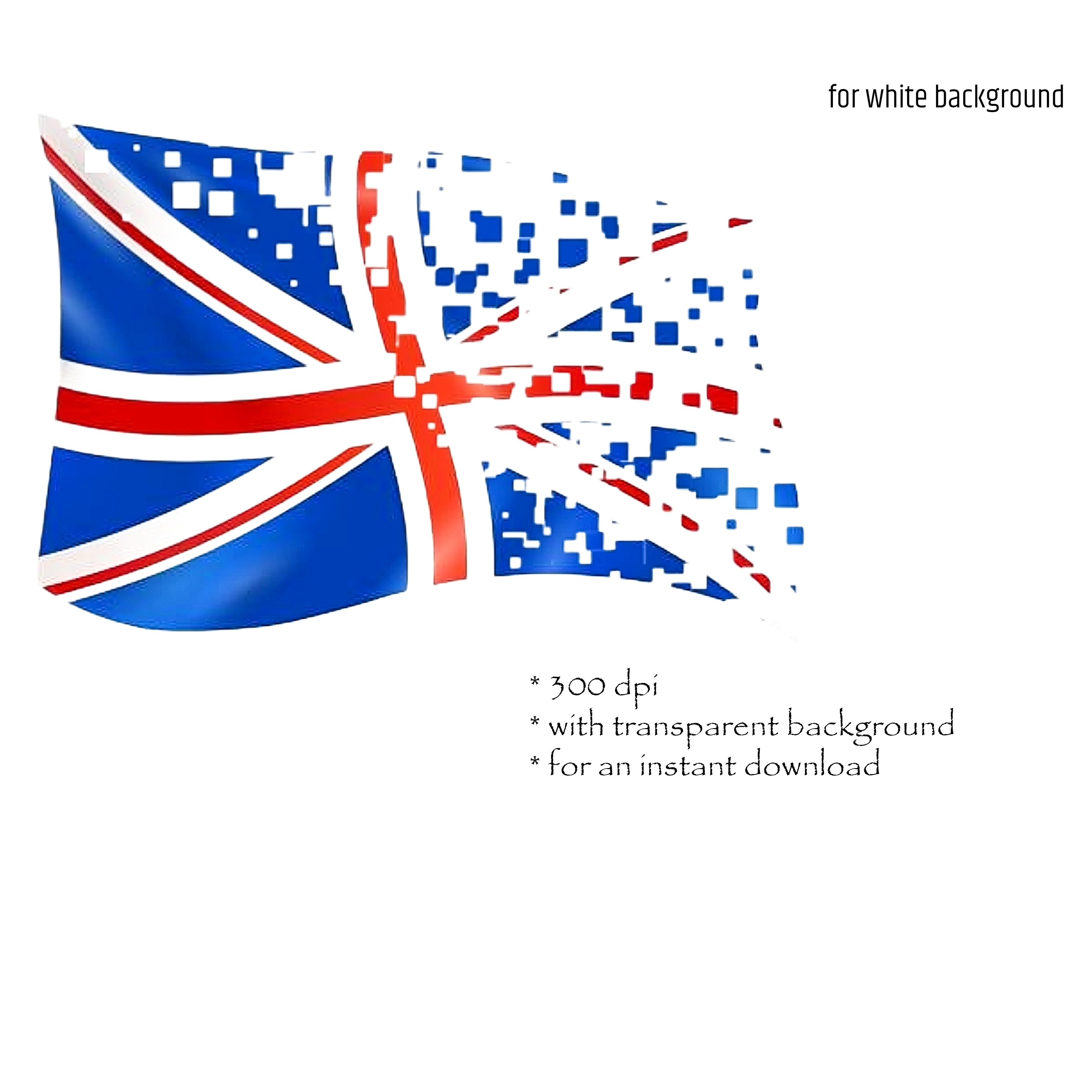 British Flag. PNG transparent background. UK. Instant downl - Inspire ...