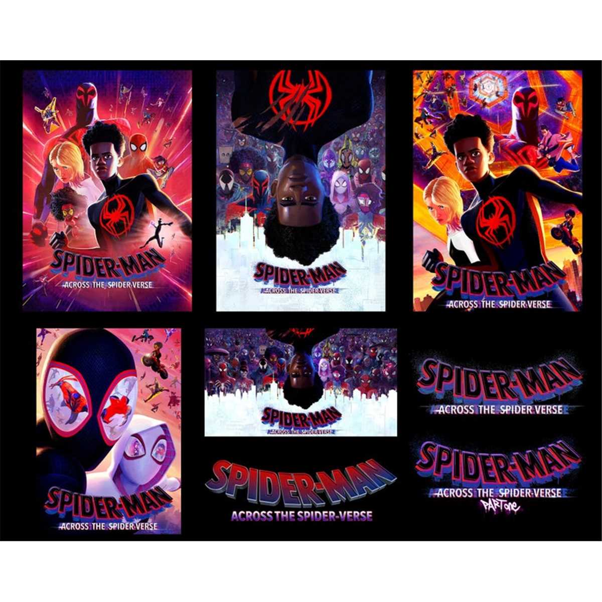 Spider-Man Across the Spider-Verse Characters PNG Bundles, S | Inspire ...