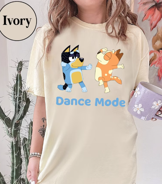 Dance Mode Bluey Shirt, Dancing Bandit Heeler And Chilli Hee - Inspire ...
