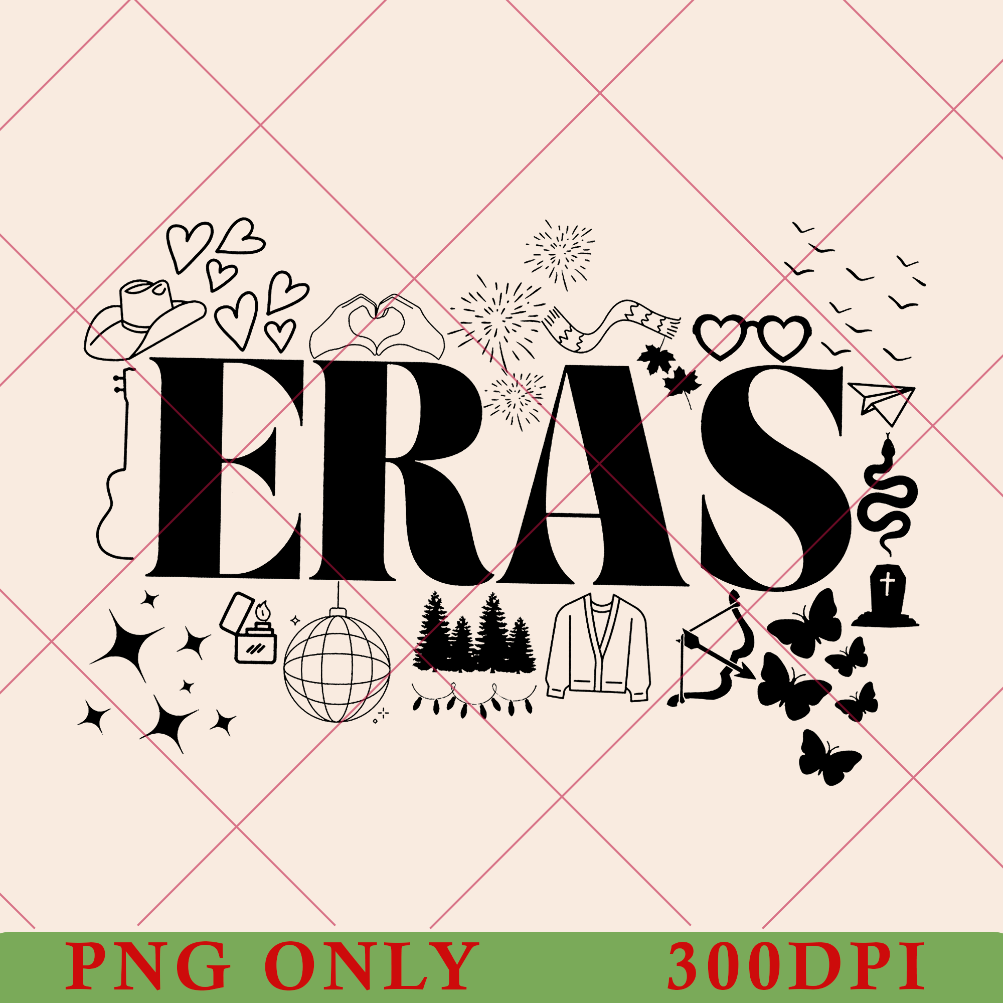 Vintage Eras Tour, The Eras Tour PNG, Lover, Folklore, Everm - Inspire ...