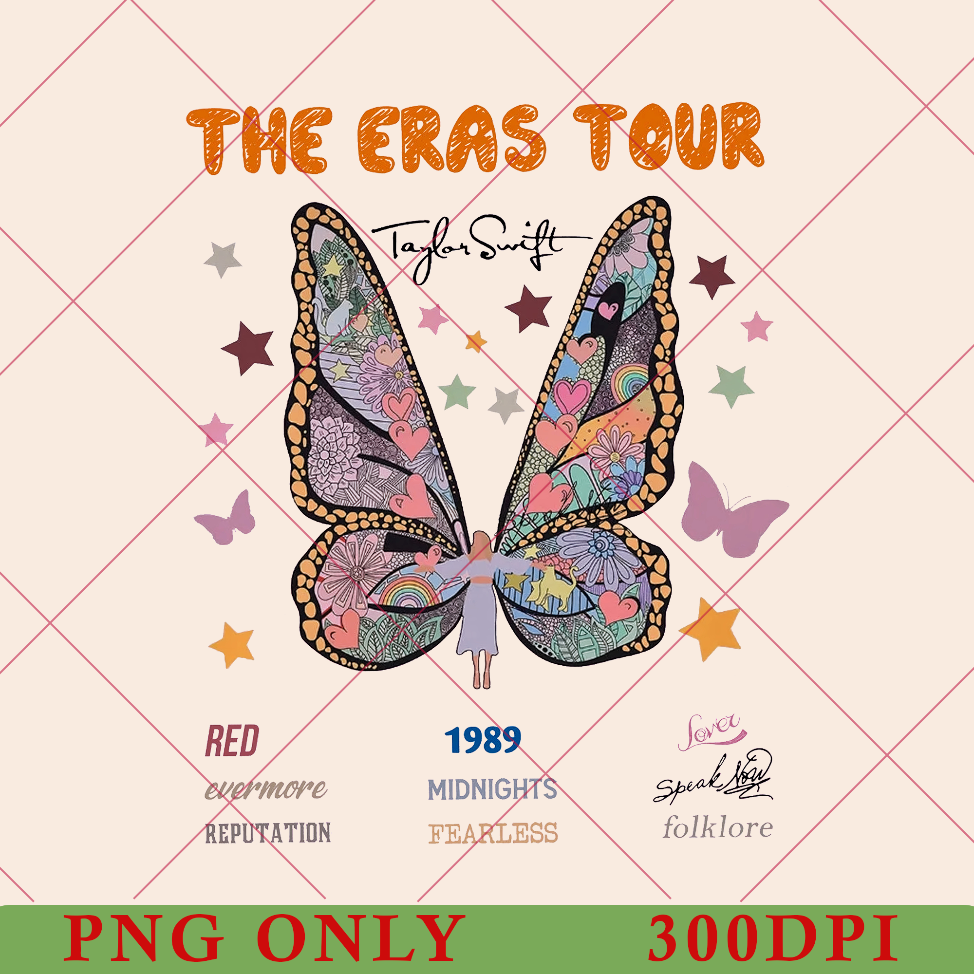 Retro Eras Tour, The Eras Tour PNG, Lover, Folklore, Evermor - Inspire ...