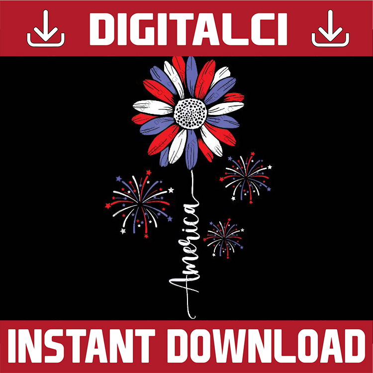America Daisy Flower 4th Of July Independence Day Patriotic | Inspire ...