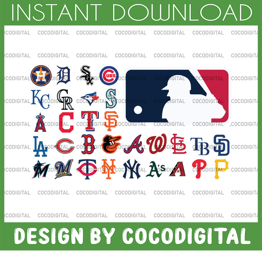 MLB Logo SVG Bundle – Baseball Logo–MLB logo MLB Svg Clipar | Inspire ...