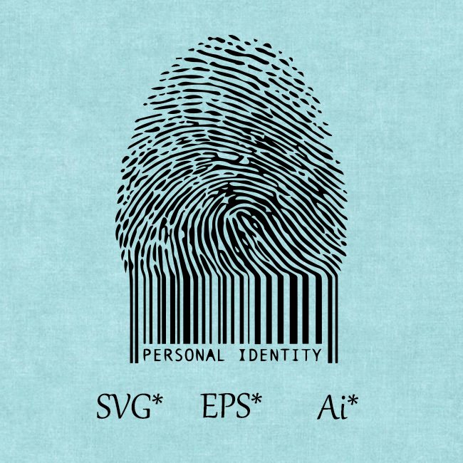 Fingerprint With Your Name SVG, Barcode Personal Identity D - Inspire ...