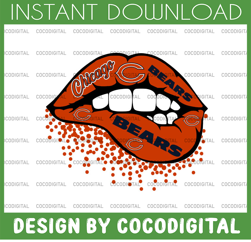 Chicago Bears Inspired Lips Inspired png, Bears png, Chicago | Inspire ...