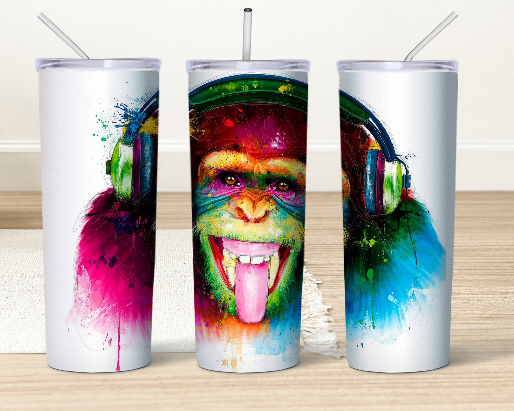 Funny Monkey Tumbler, Funny Monkey Skinny Tumbler | Inspire Uplift