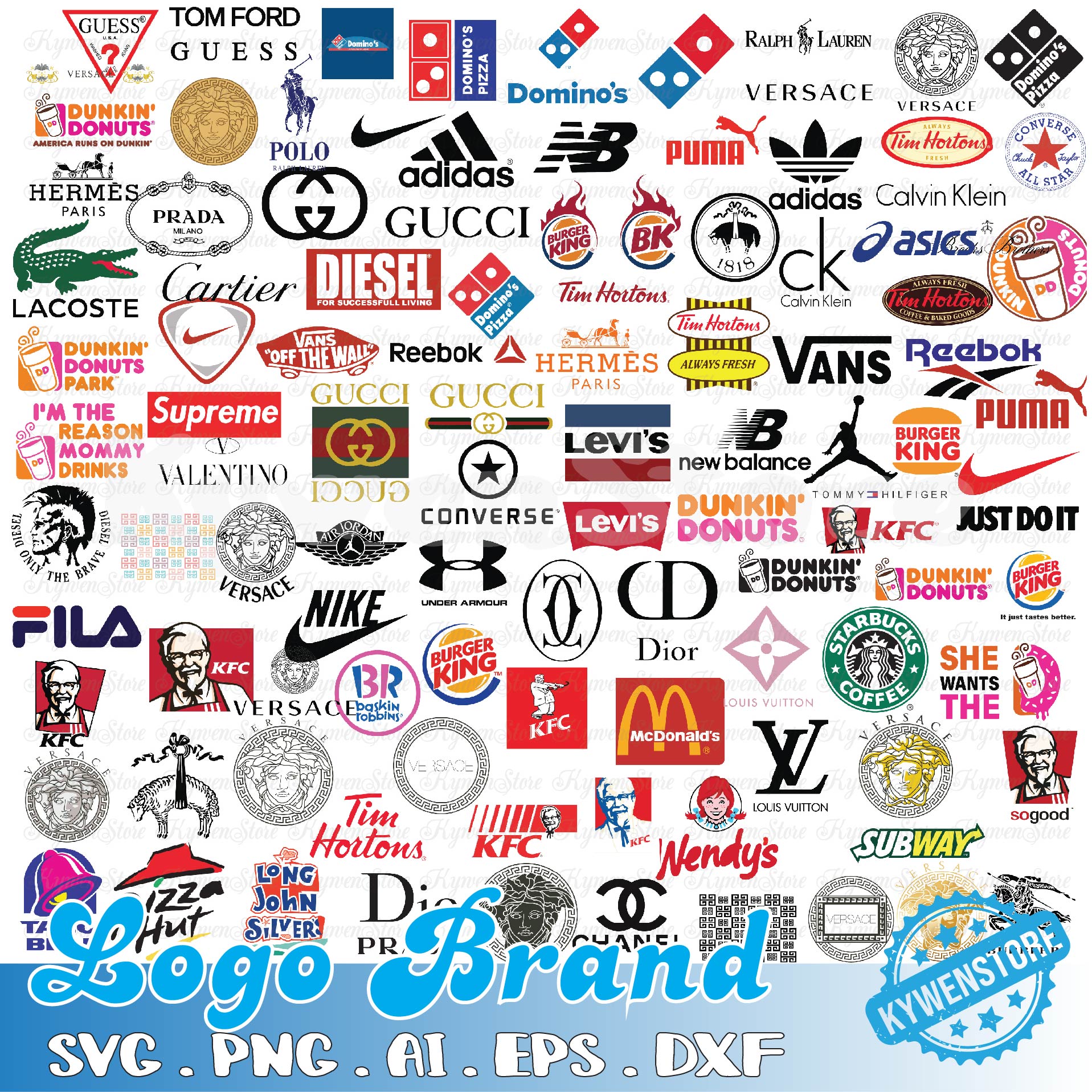 Brand Logo Bundle, Famous Brand Svg, Brand Svg Bundle, Fashi - Inspire ...