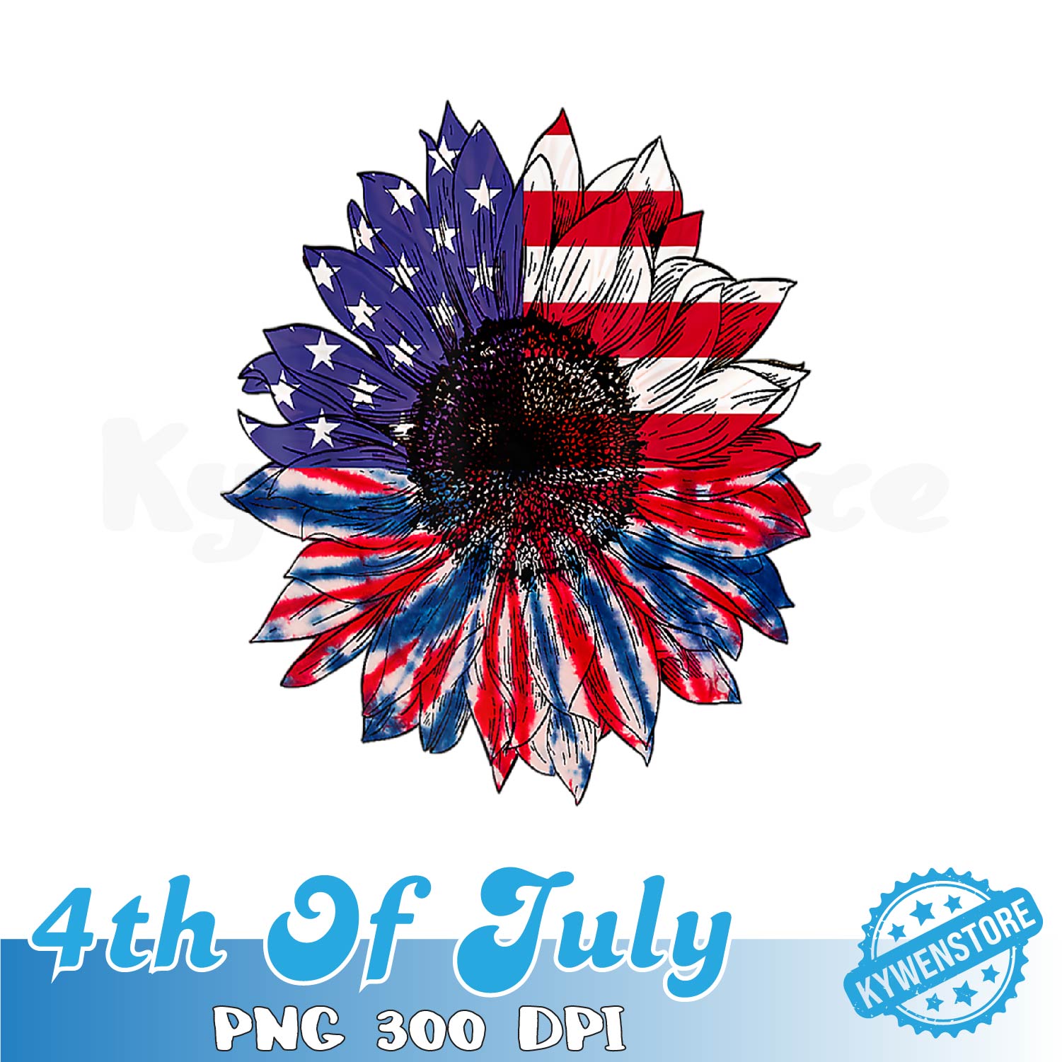 Patriotic Sunflower Png, Red White Blue Sunflower, Independe | Inspire ...