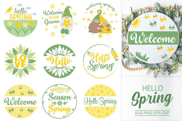 Spring Bundle Svg, Door Hanger Svg | Inspire Uplift