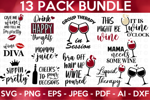 Wine Bundle SVG | Inspire Uplift
