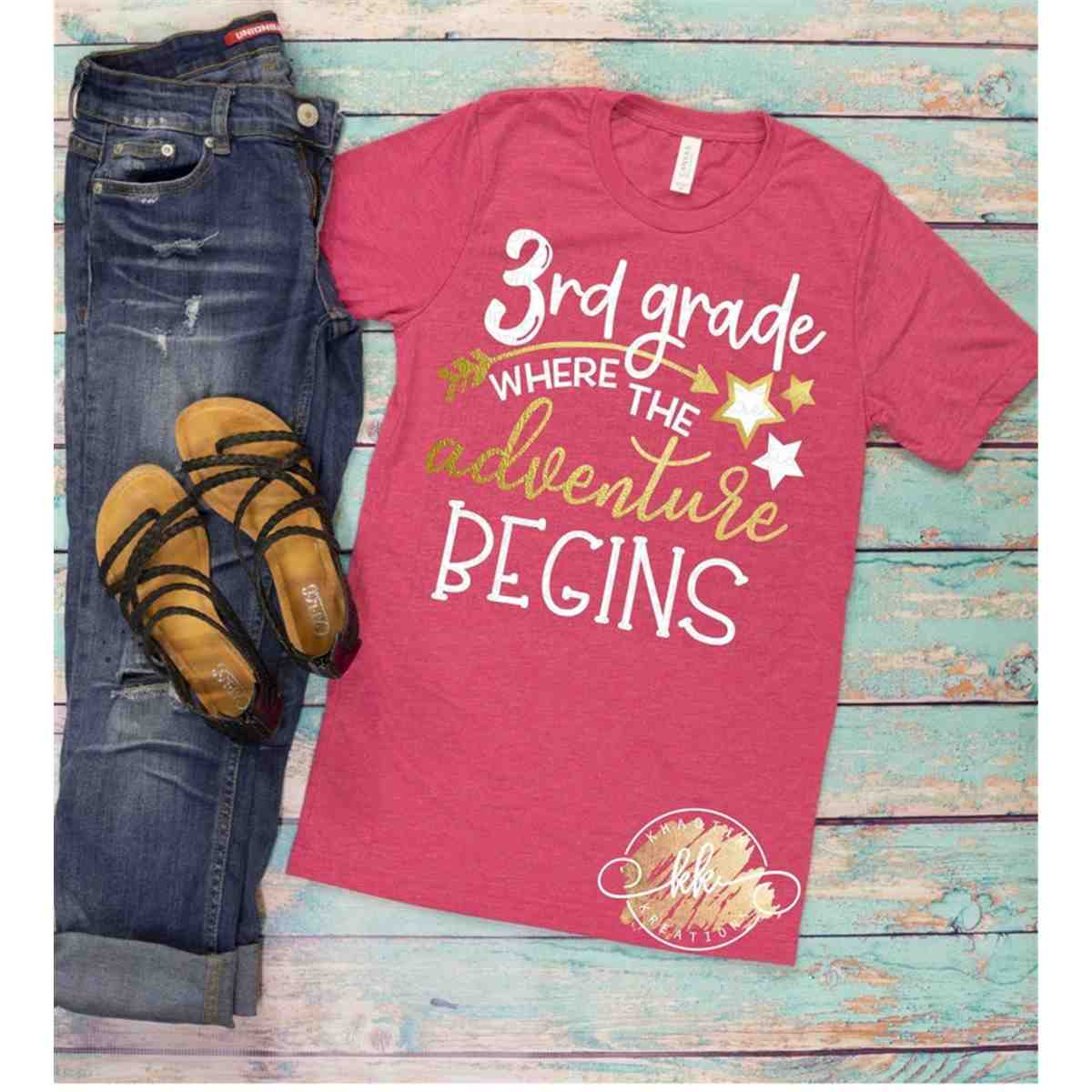 3rd Grade Where the Adventure Begins Svg 3rd Grade Svg Back | Inspire ...