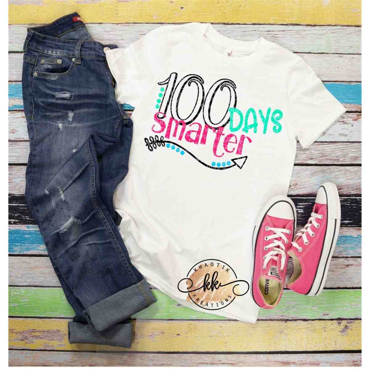 100 Days Smarter Svg, 100 Days of School Svg, School Svg, Sv | Inspire ...