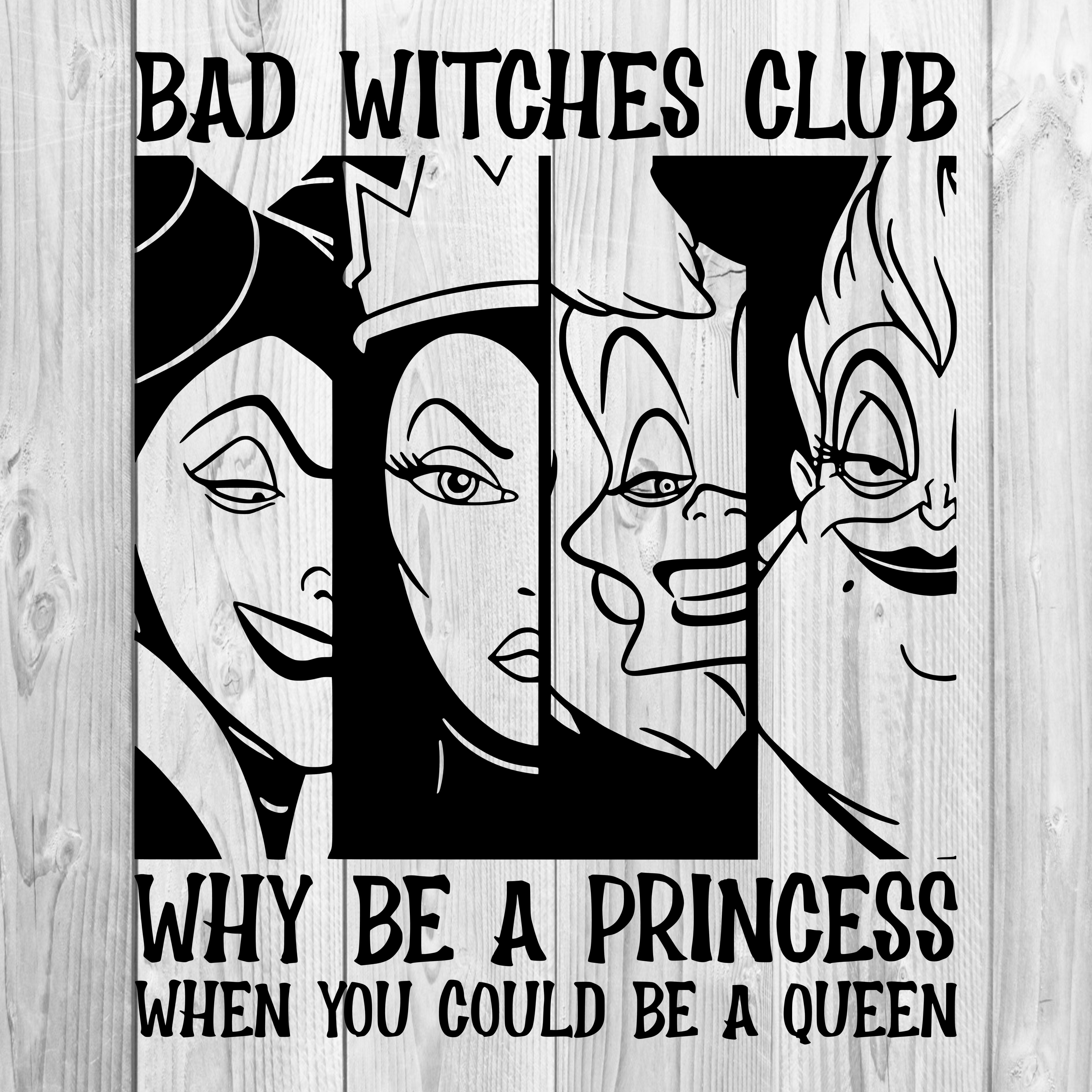 Bad Witches Club Villains Disney svg, png and studio 3 files | Inspire ...