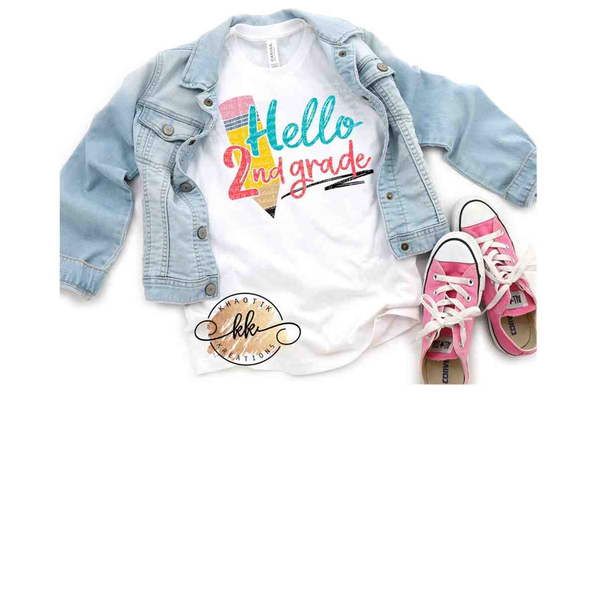 Hello 2nd Grade Svg Back To School Svg 2nd Grade Svg First D - Inspire ...