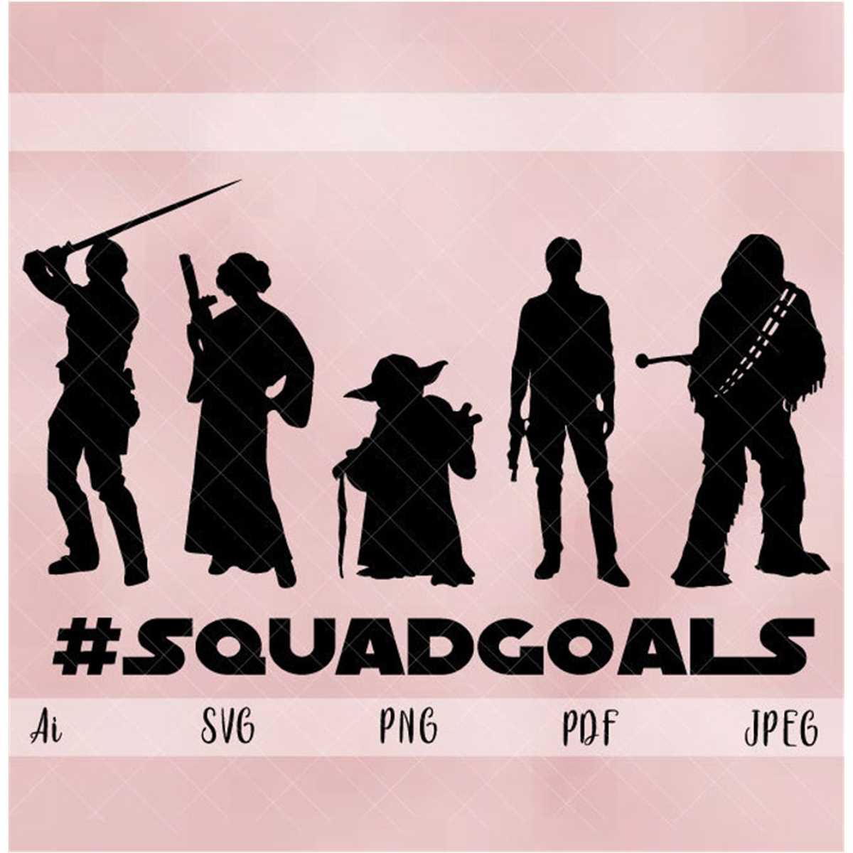 Squad Goal SVG Star svg, War svg, yoda svg, PNG File Cut fil | Inspire ...