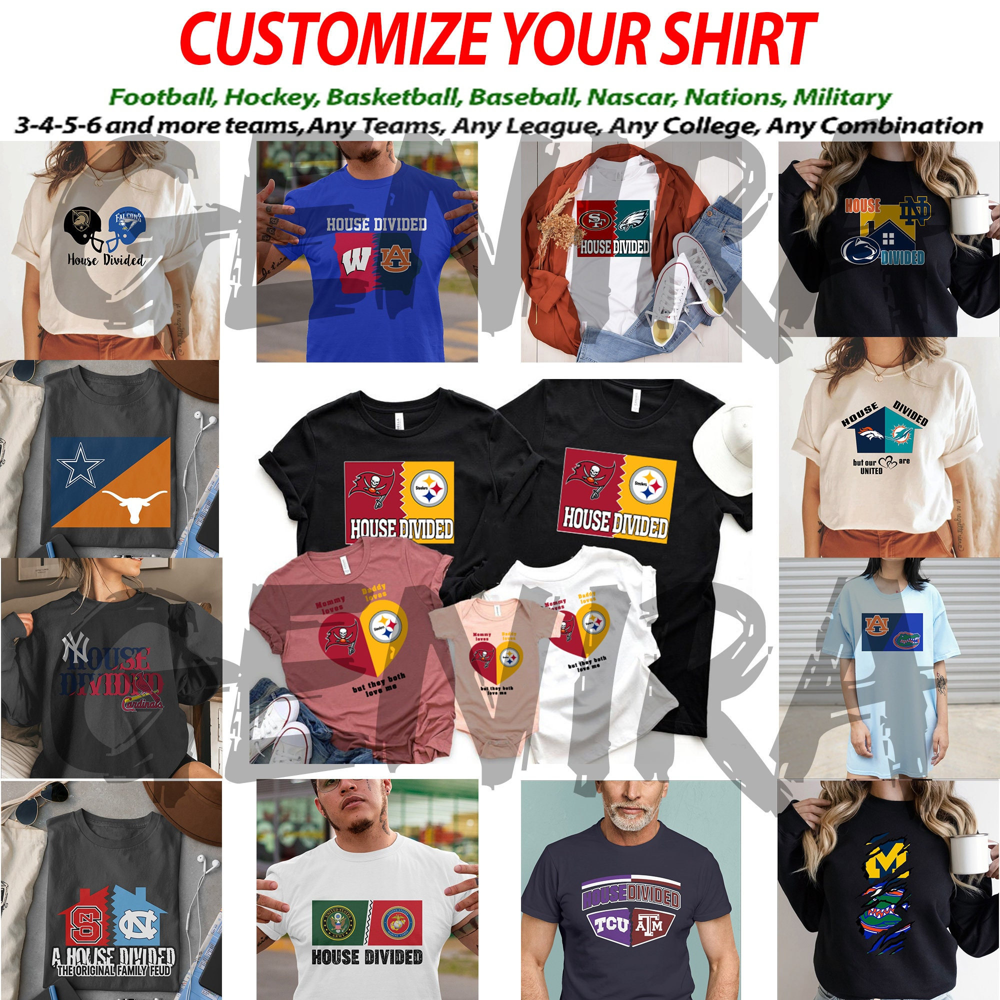 Custom House Divided Shirt, House Divided Baby Clothes, Hous - Inspire ...