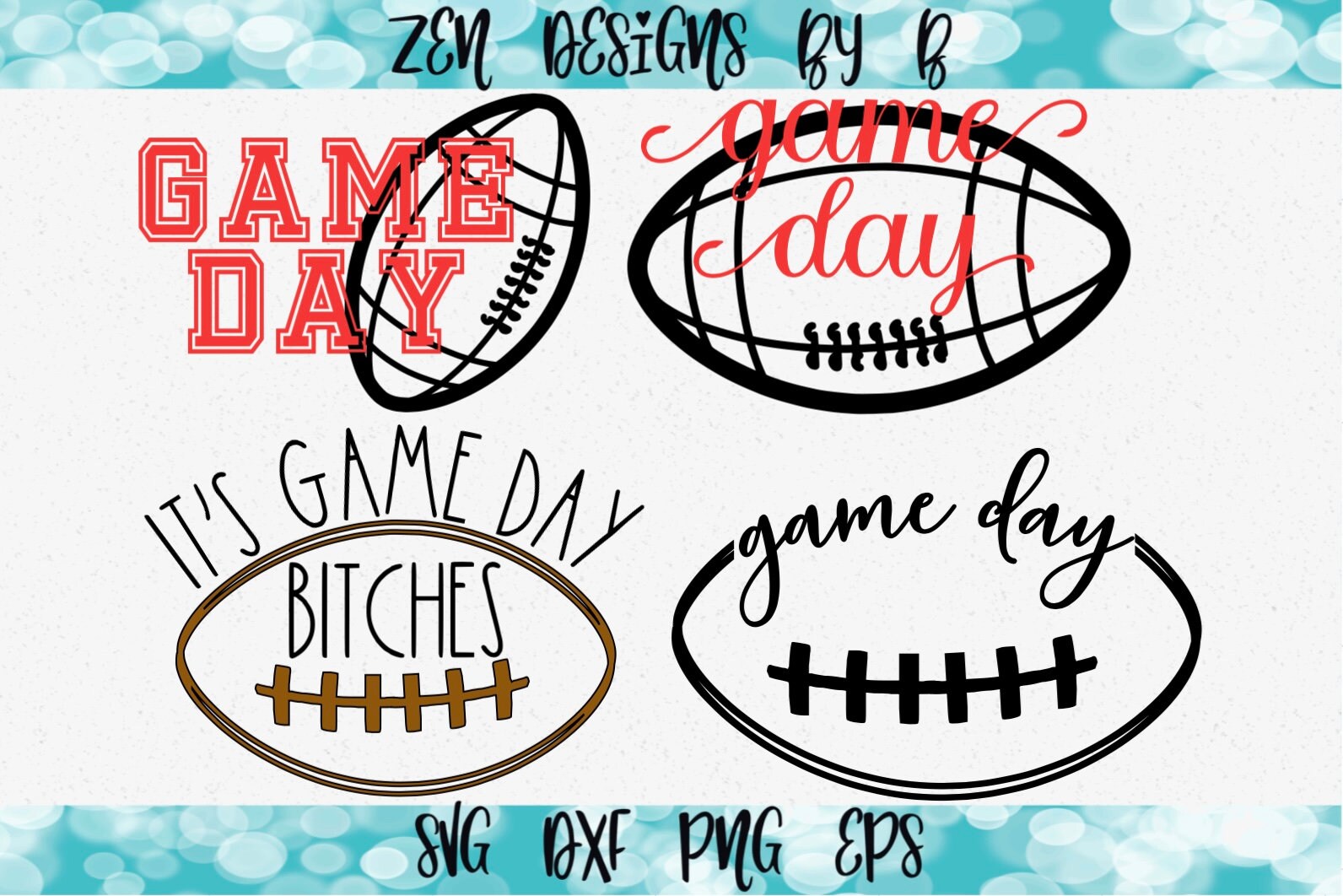 Gameday Football SVG Cut File, Football, Kickoff, Fall and F - Inspire ...